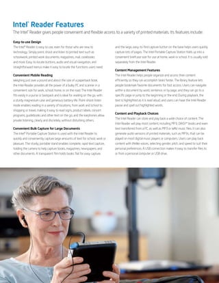 ProductBrief_Intel_Reader | PDF