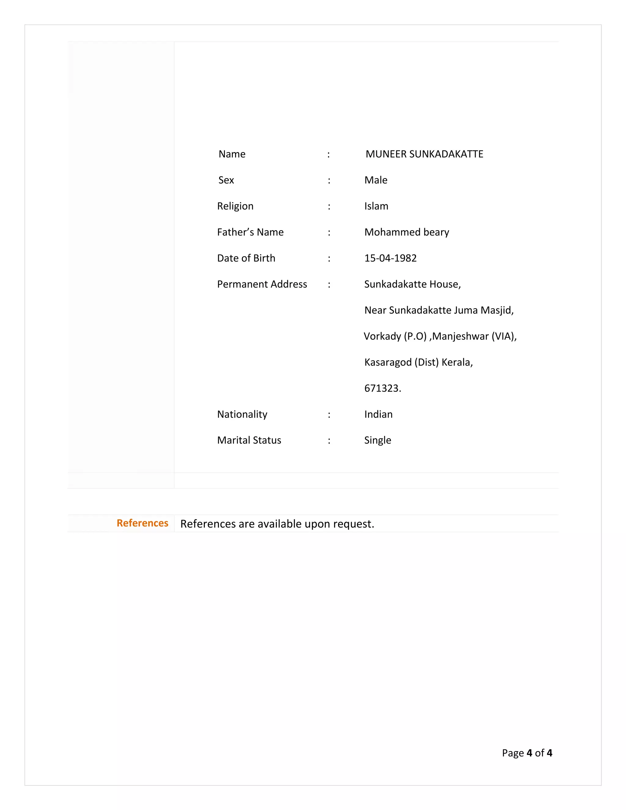 CV - MUNEER SUNKADAKATTE (DOCUMENT CONTROLLER) | PDF