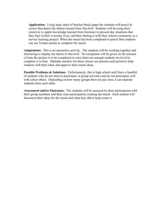 Macbeth Thematic Unit Lesson Plans | DOC