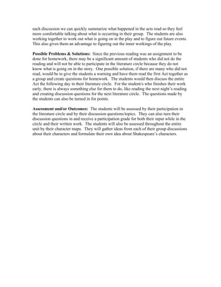 Macbeth Thematic Unit Lesson Plans | DOC