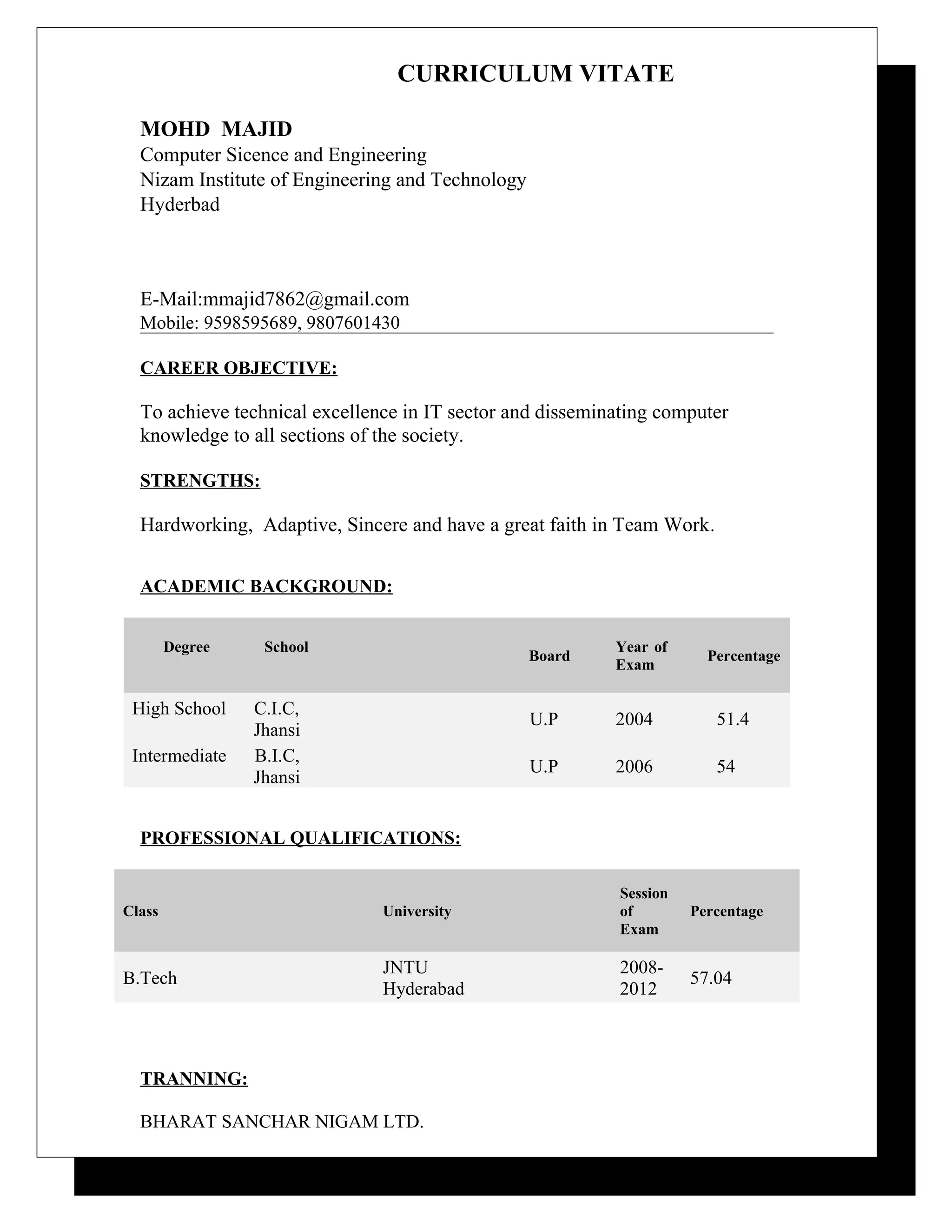 Majid resume | PDF