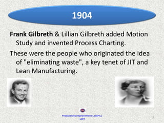 History of Lean manufacturing & TPS 14 Principal | PPTX