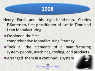 History of Lean manufacturing & TPS 14 Principal | PPTX