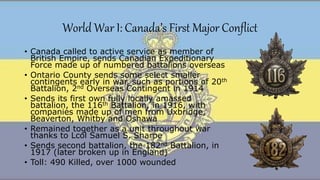 Ontario Regiment History Presentation | PPT
