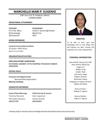 Marchello-Eugenio (1) | DOCX | Education