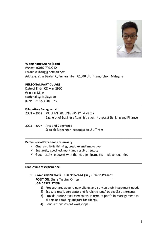 Resume | DOCX | Business Administration | Business