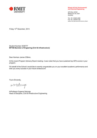 Commendation Letter | PDF