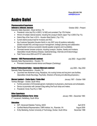 ANDRE DAFEL RESUME Linkedin | DOC