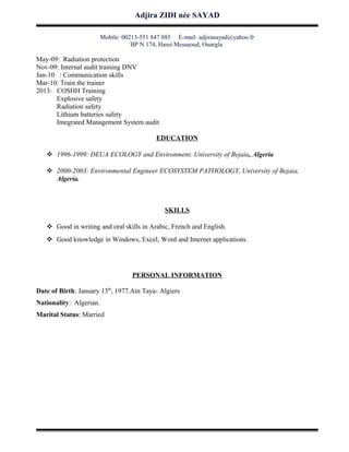 CV Adjira english | PDF