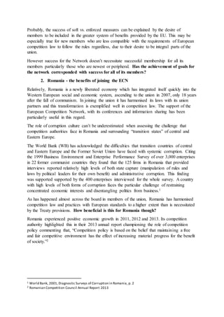 Romania's Place in Competition Law Networks | DOCX
