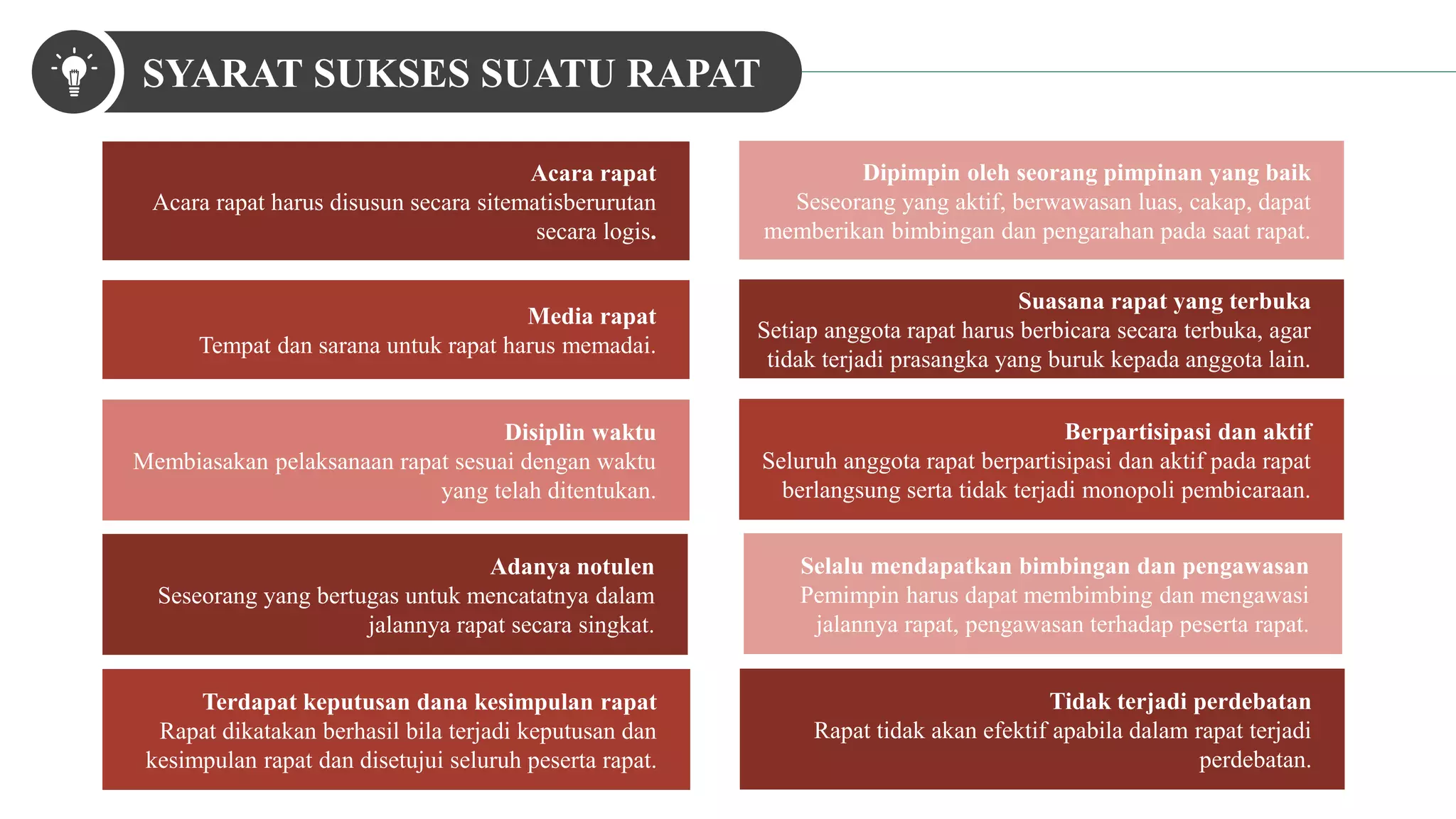 Materi Rapat Bisnis | PPTX