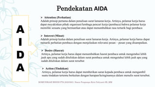 Penulisan surat lamaran kerja | PPT