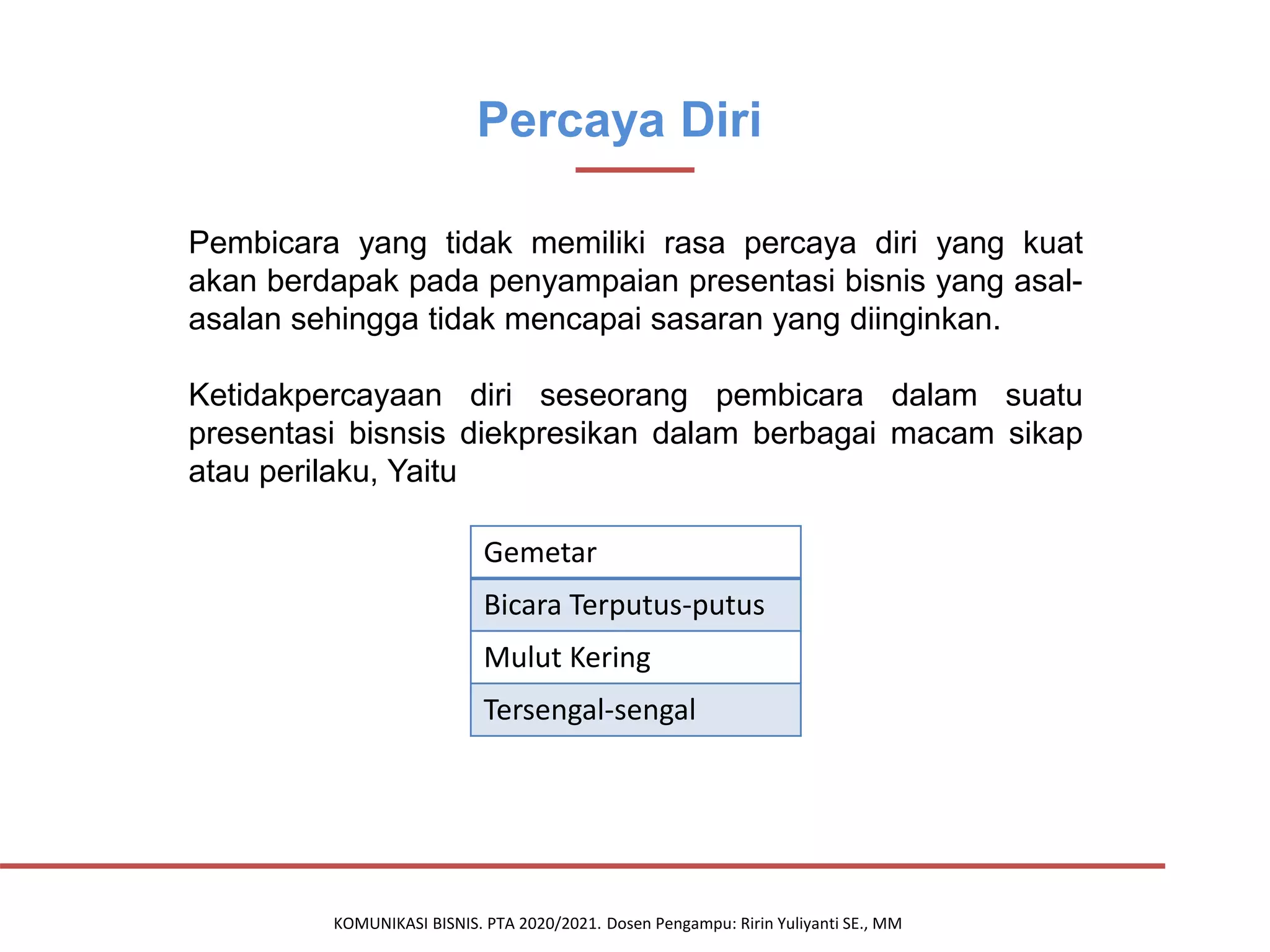 Bab 16.Presentasi Bisnis [Komunikasi Bisnis] | PPTX