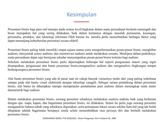 Bab 16.Presentasi Bisnis [Komunikasi Bisnis] | PPTX