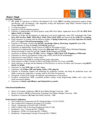 Rajeev Ranjan_CV (Java Fullstack) | DOCX | Web Development | Internet