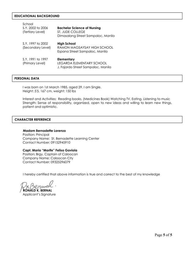 RONALD-RESUME-1 | PDF