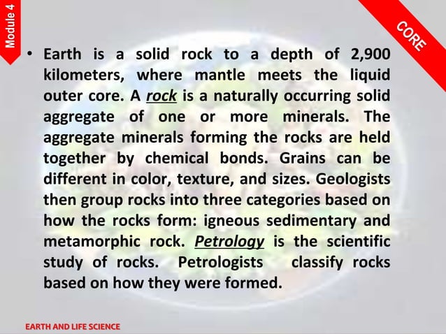 4_Earth_and_Life_Science.pptx | Geology | Science