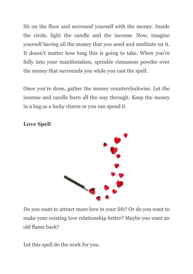 4 Easy Magic Spells For Manifestation | PDF