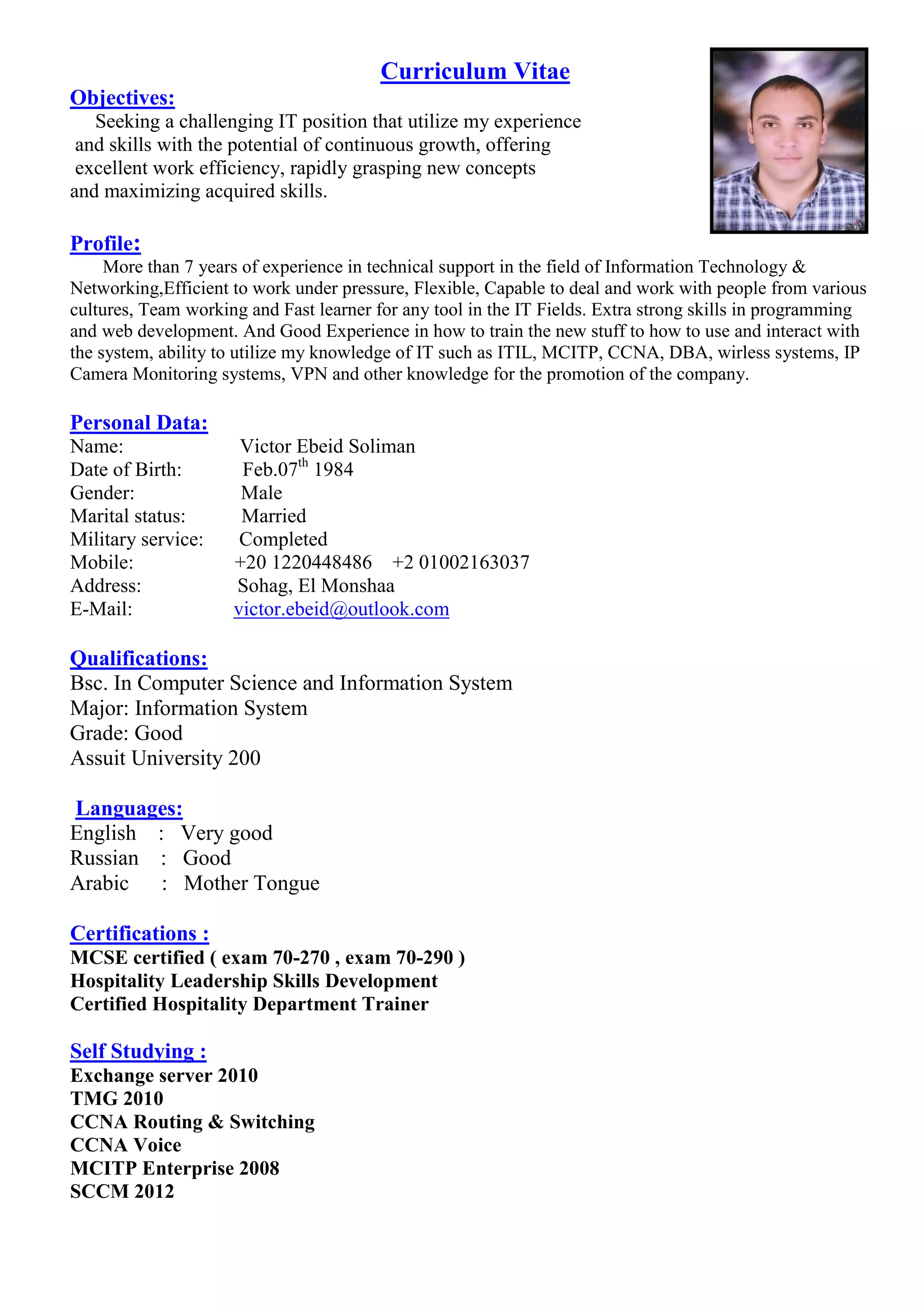 Victor CV Last | PDF