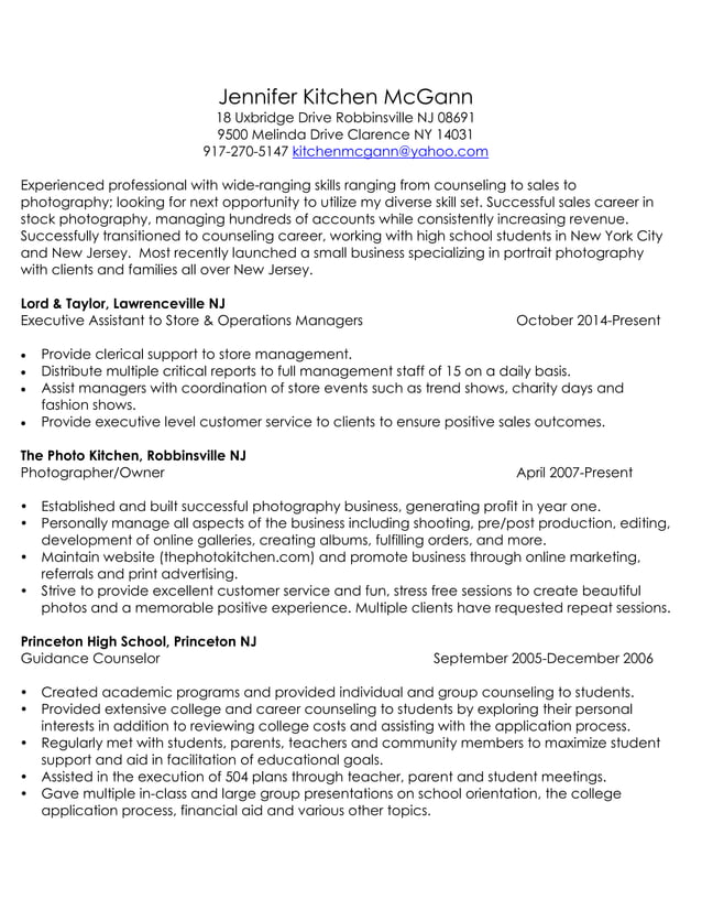 Jen Resume General March 2015 | DOCX