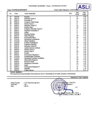 academic transcript | PDF