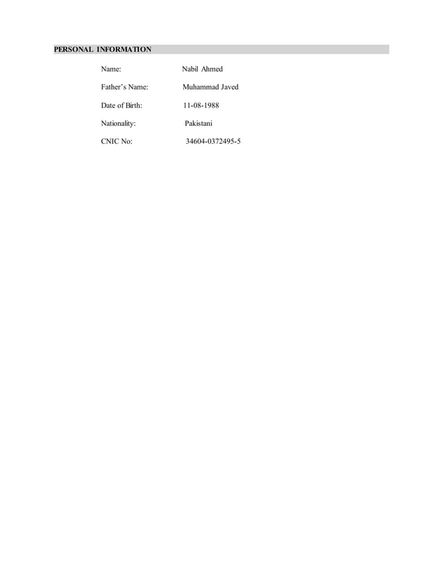 Nabeel (CV) | PDF