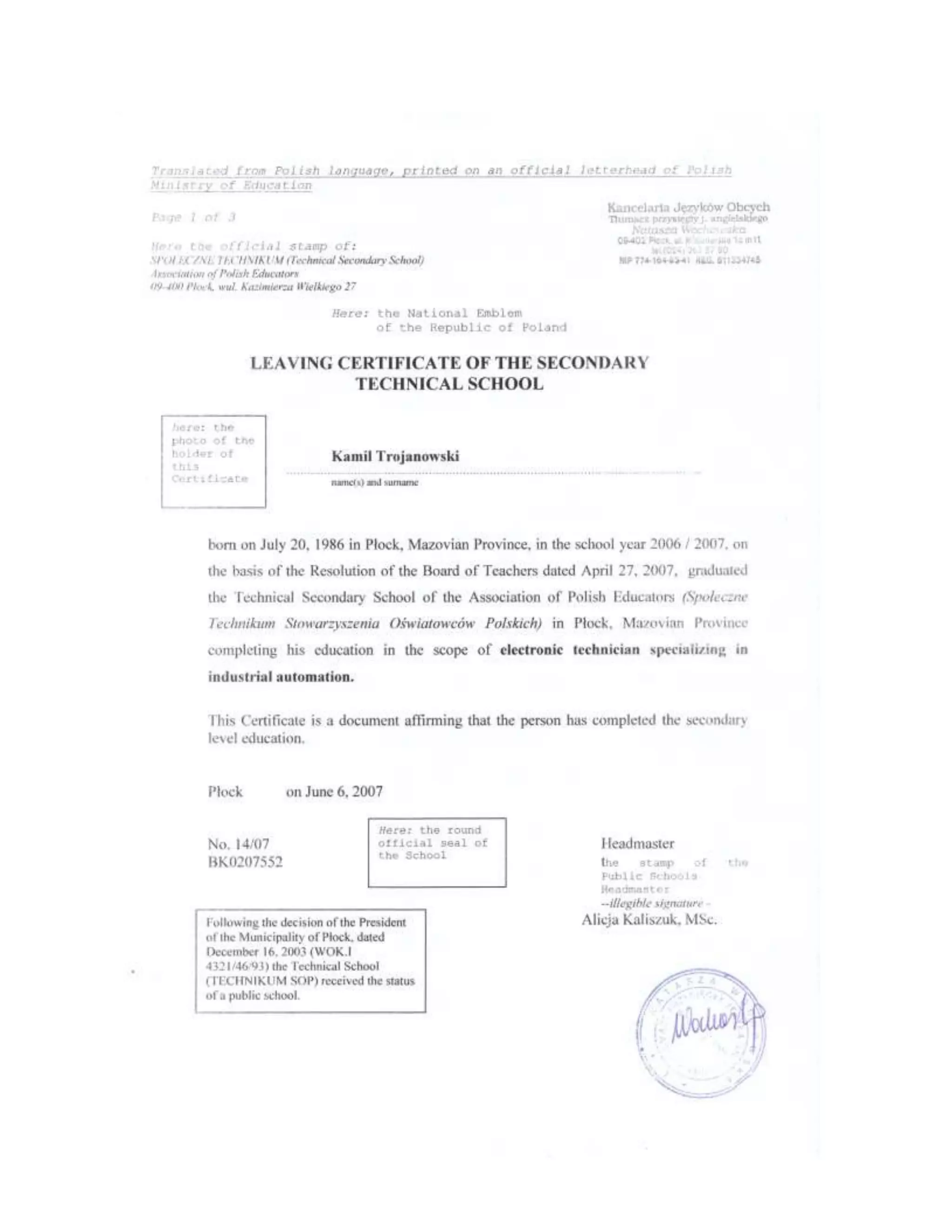 Proof Of Study | DOCX