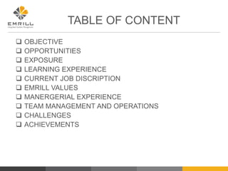 graduate trainee presentation | PPTX