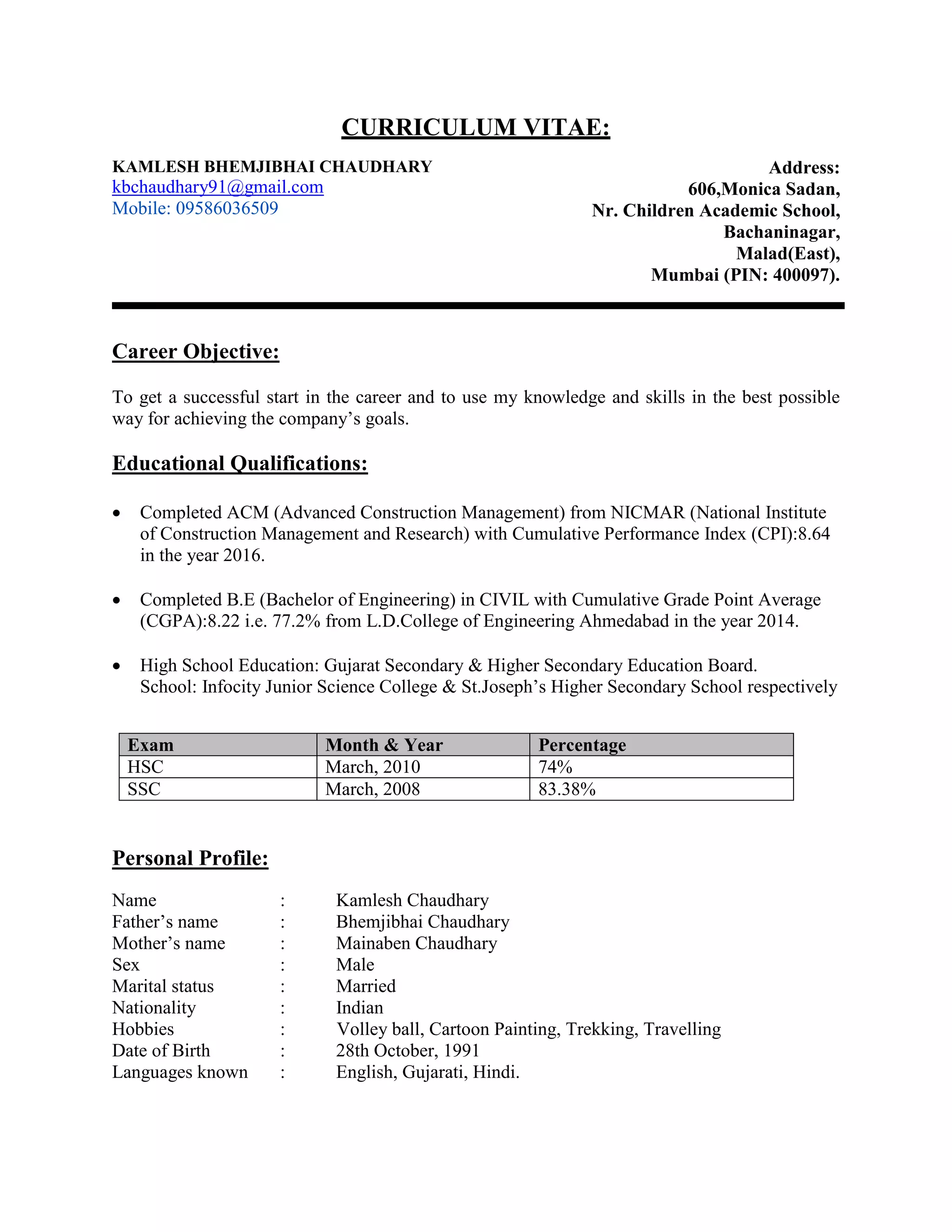 Kamlesh CV -Pune | PDF