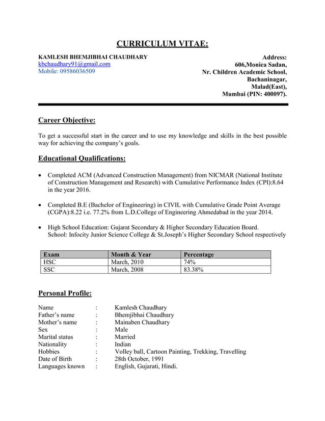 Kamlesh CV -Pune | PDF