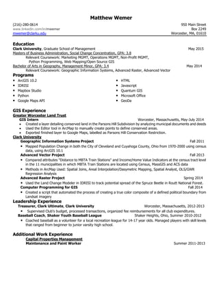 Final GIS Resume | PDF