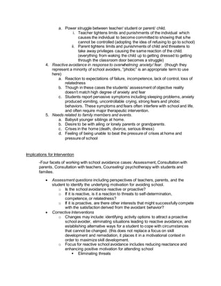 School Avoidance Behavior | DOCX