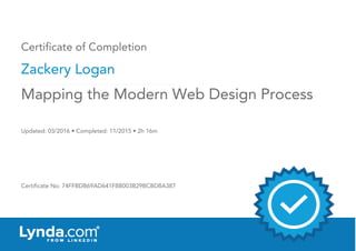 MappingtheModernWebDesignProcess_CertificateOfCompletion | PPT