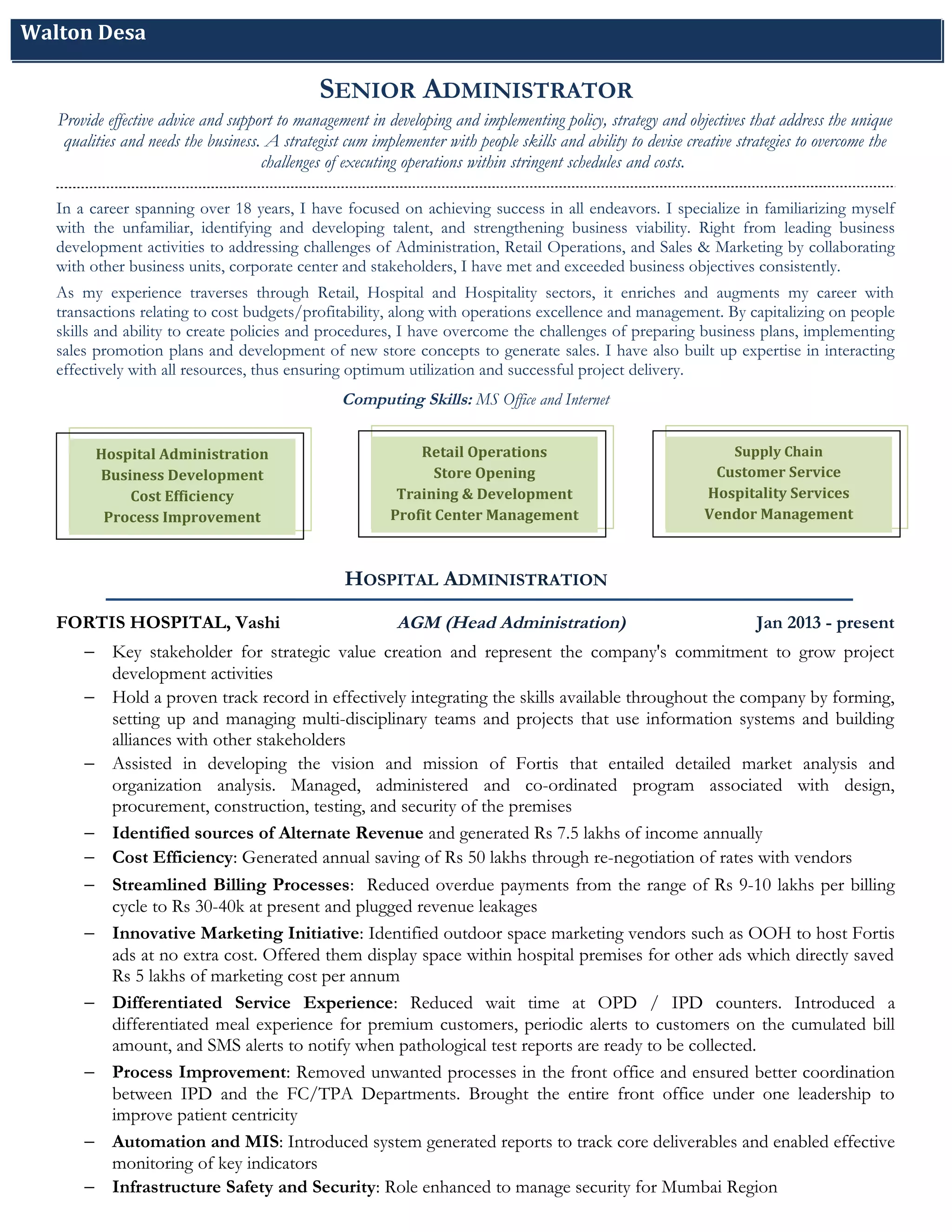 Walton Desa CV 2016 | DOC