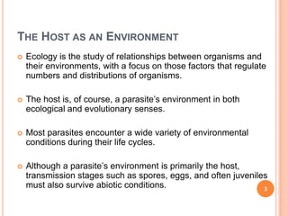 4 ecology of parasites part 1 | PPTX