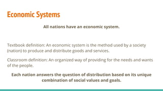4 Economic Systems | PPTX