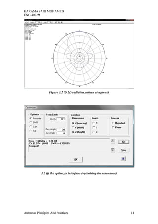Antenna Design Course work | PDF
