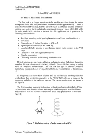 Antenna Design Course work | PDF