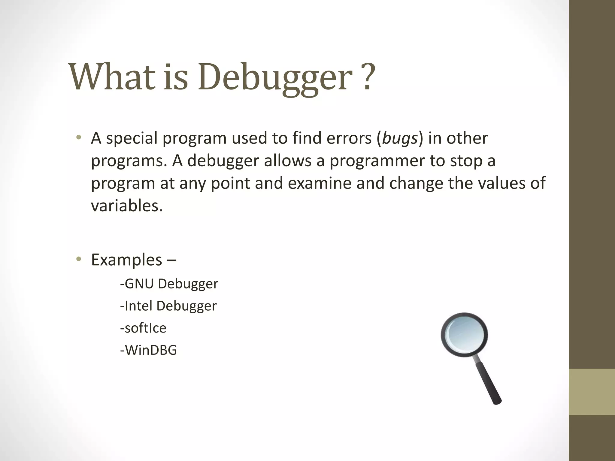Debugging With GNU Debugger GDB | PPT Debugging With GNU Debugger GDB | PPT