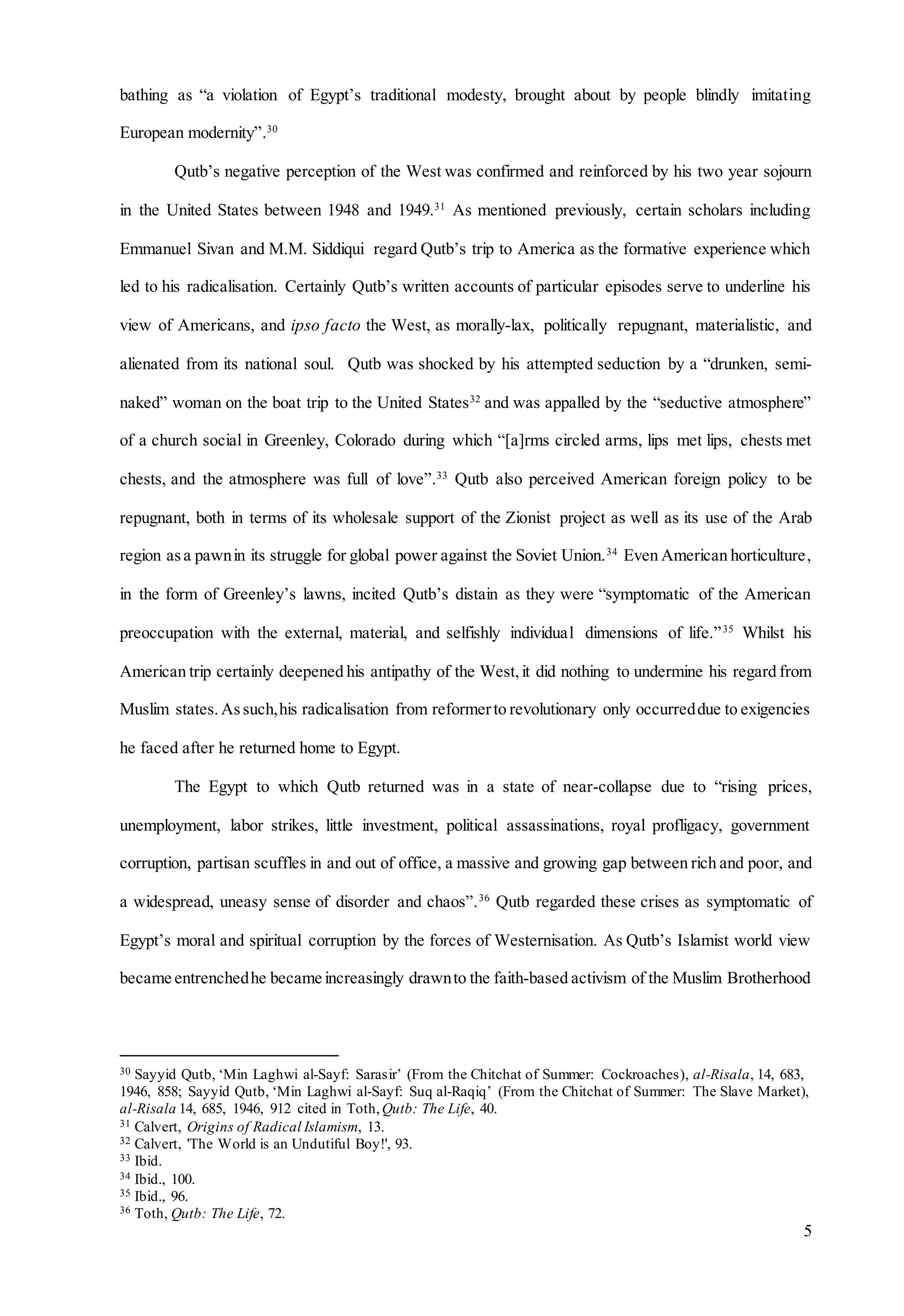 The Radicalisation of Sayyid Qutb | DOCX