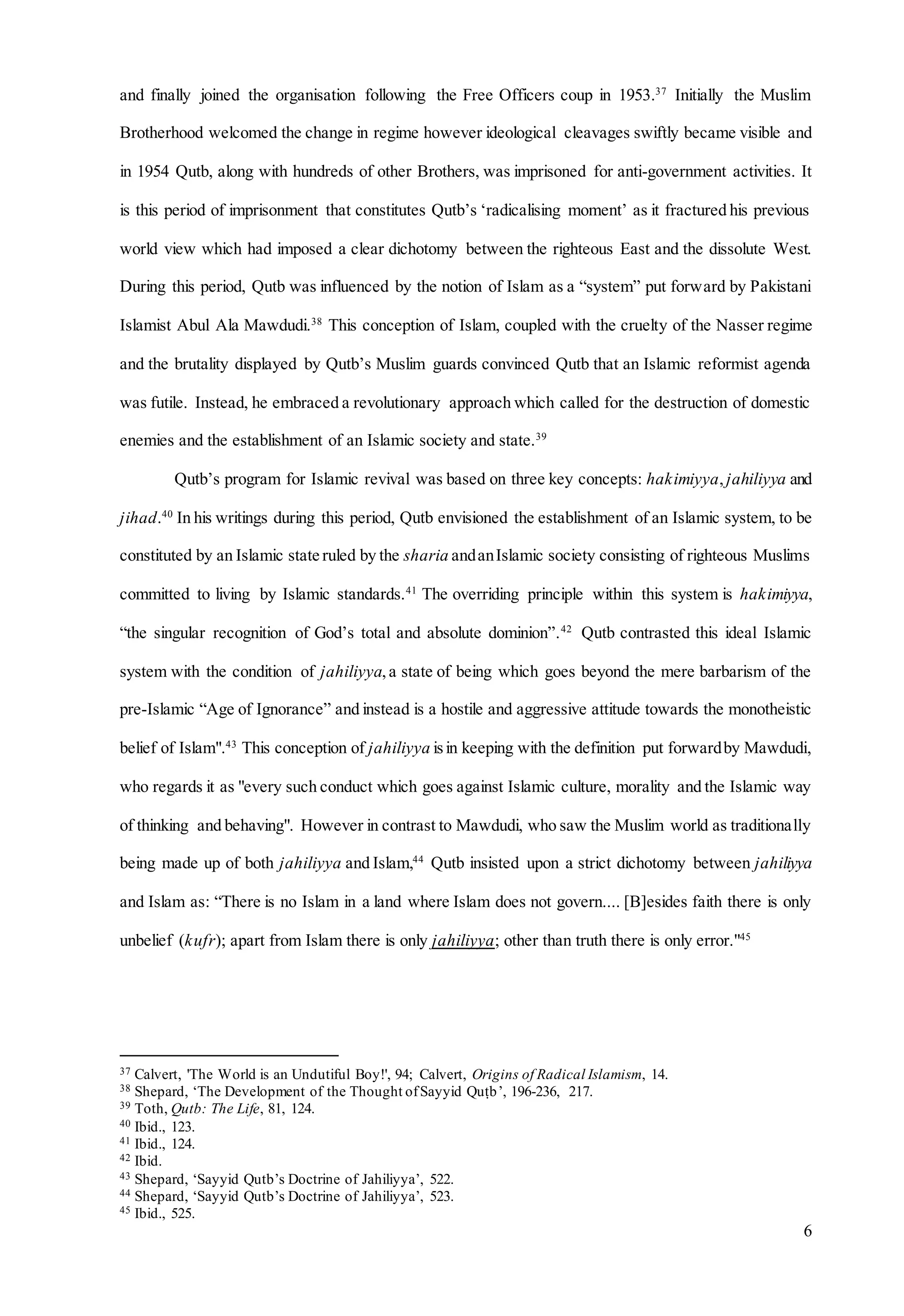 The Radicalisation of Sayyid Qutb | DOCX