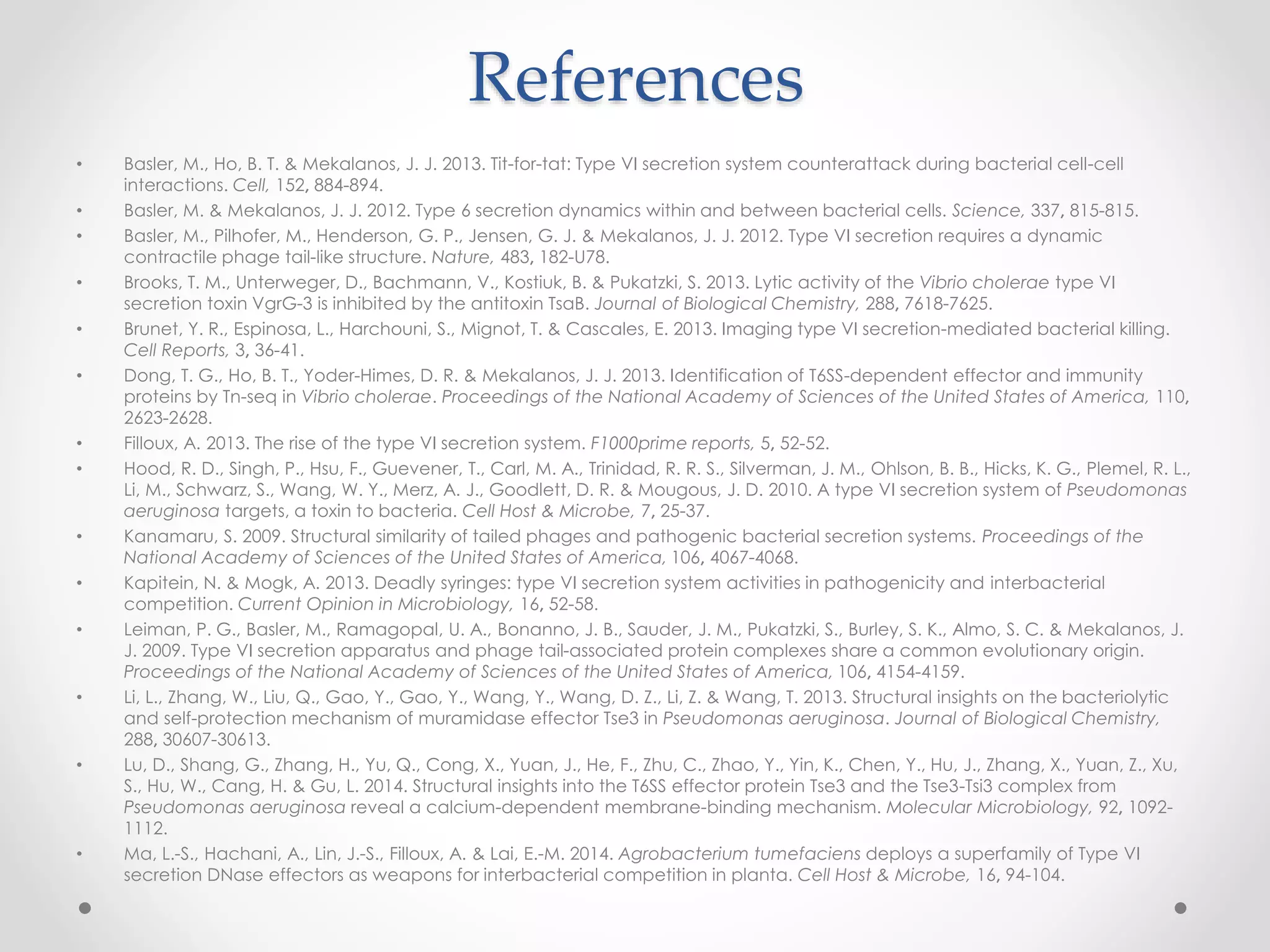 Type 6 Secretion Systems | PPTX