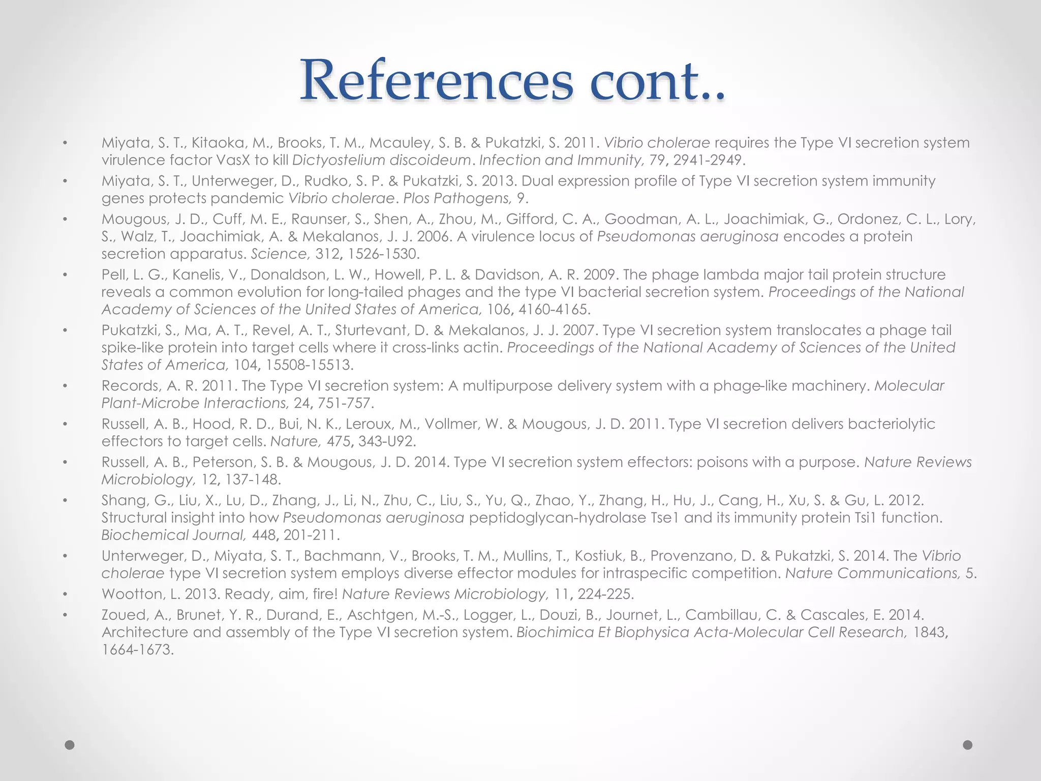 Type 6 Secretion Systems | PPTX