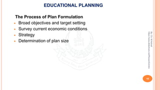 EDUCATIONAL PLANNING IN EDUCATIONAL LEADERSHIP AND MANAGEMENT | PPTX