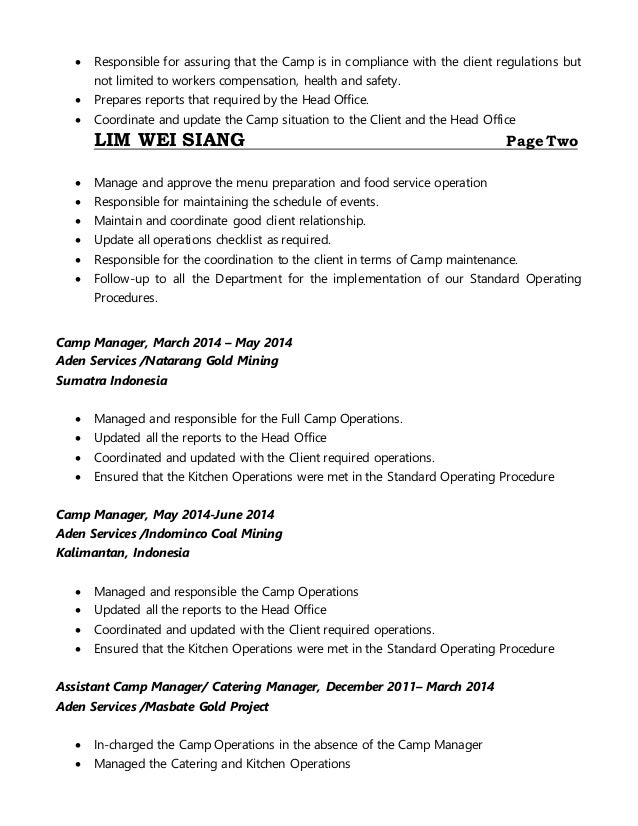 Resume of Lim Wei Siang