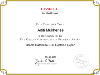 Oracle SQL Expert eCertificate | PDF | Databases | Computer Software ...