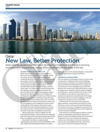 Qatar Real Estate Development Law No (6) of 2014 | PDF