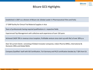 Bilcare GCS Overview | PDF