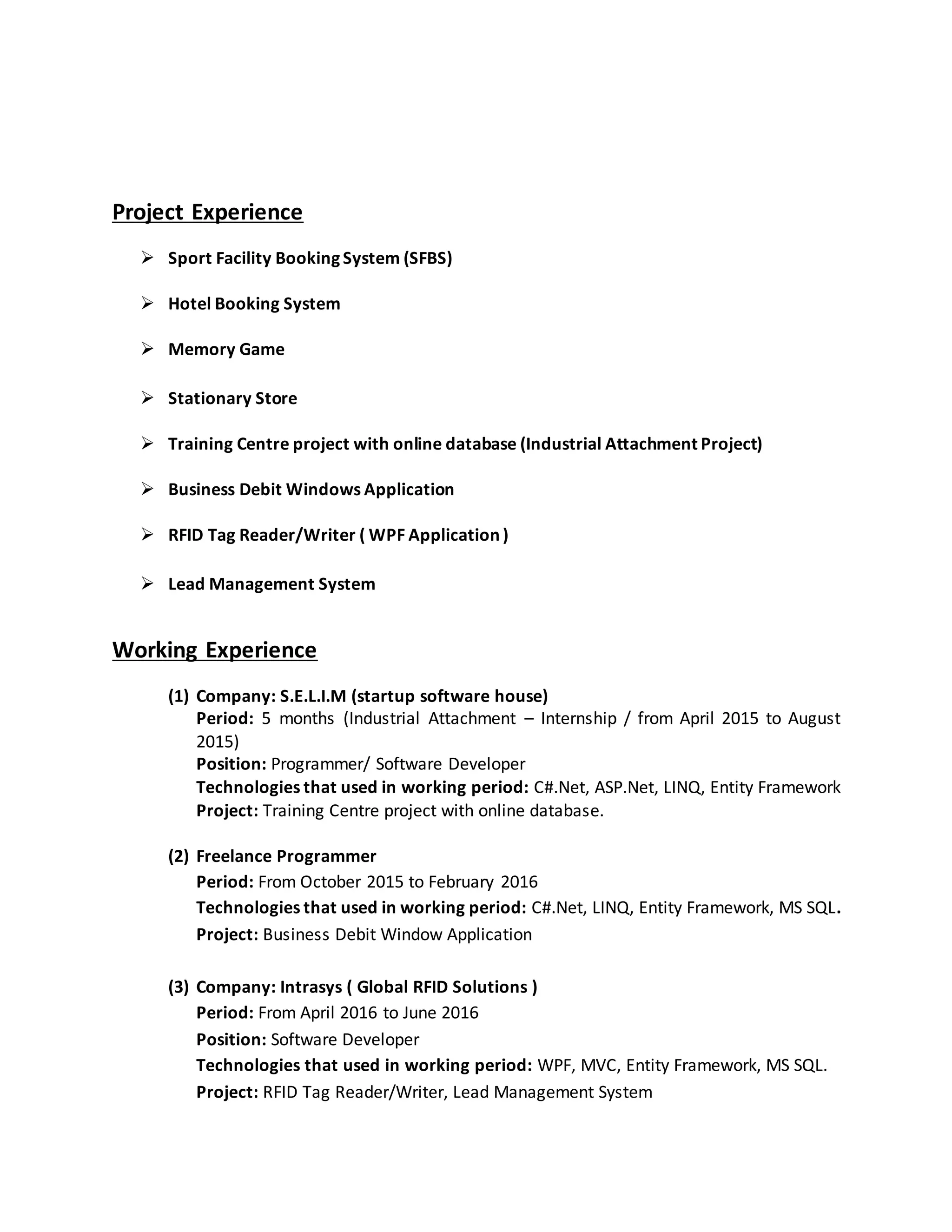 Soe_Hein_CVForm | PDF