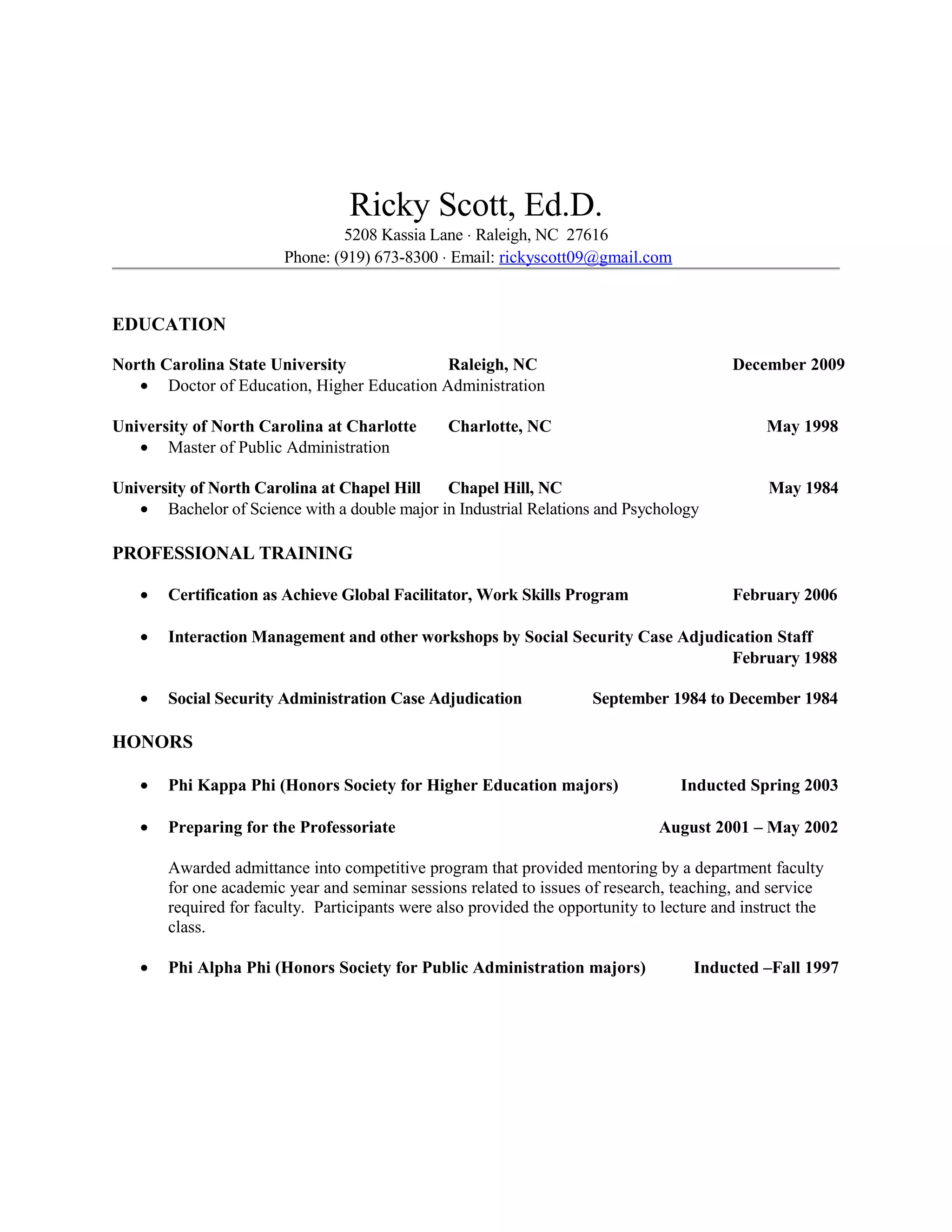 Ricky Scott Resume Vitae (1) (4) | DOC